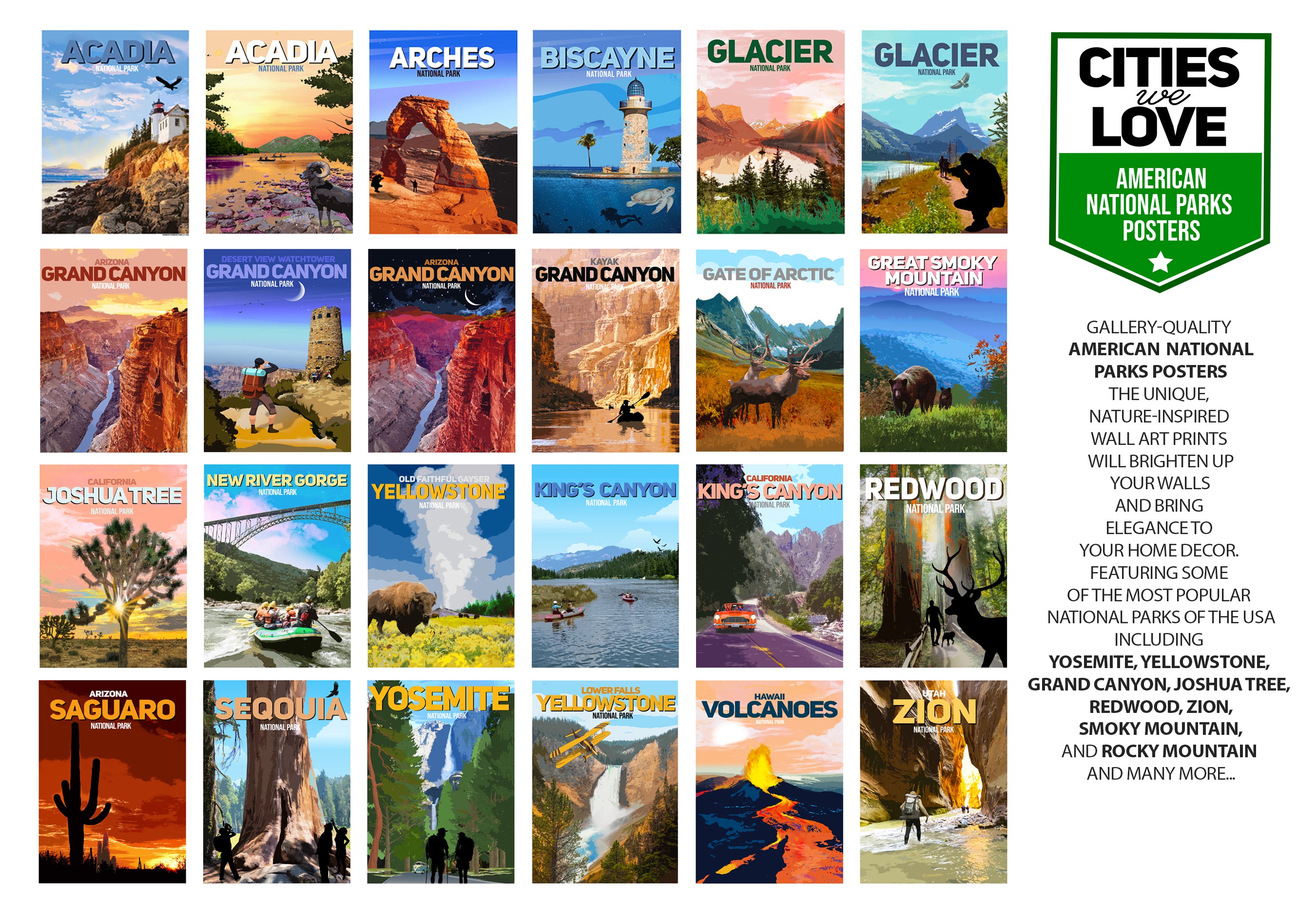 "CitiesWeLove" Creative Group created 25 vintage posters for US ...